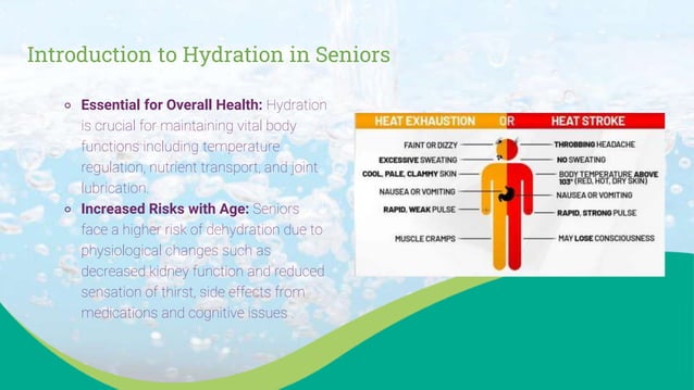 Senior Care Hydration: Understanding the risks of Dehydration in ...