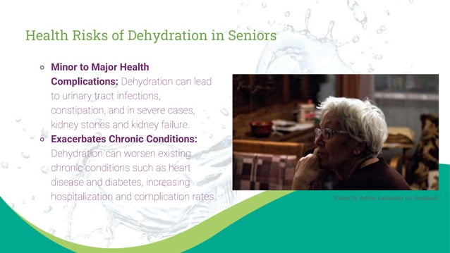 Senior Care Hydration: Understanding the risks of Dehydration in Seniors | PPT
