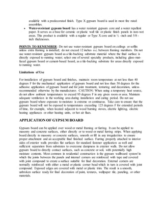 Gypsum | DOCX | Home Improvement | Home & Garden