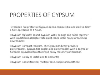 Gypsum - Drywall | PPTX