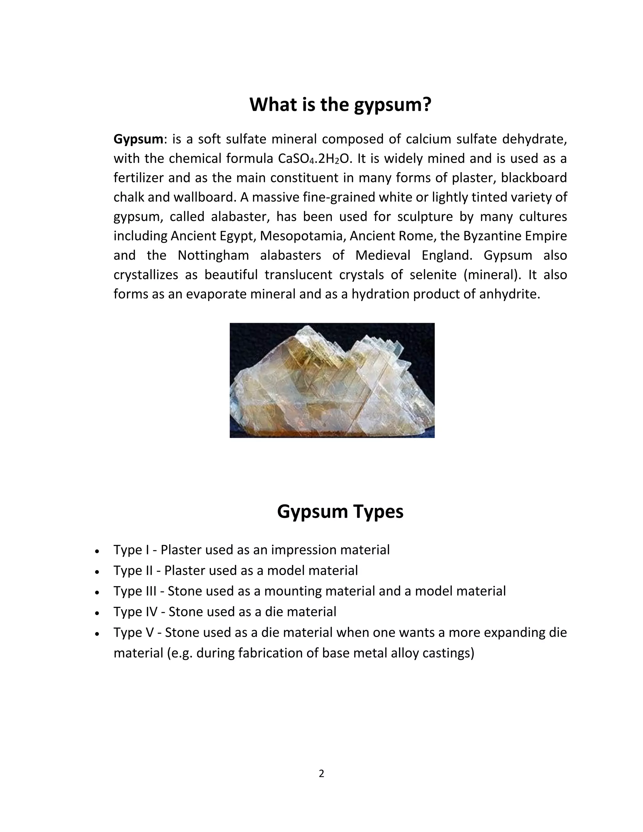 Gypsum: all things you should know | PDF | Chemistry | Science
