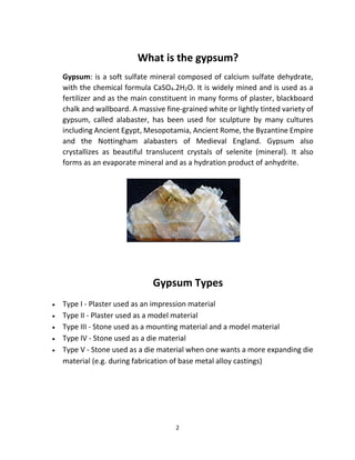 Gypsum: all things you should know | PDF | Chemistry | Science