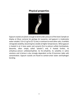 Gypsum: all things you should know | PDF | Chemistry | Science