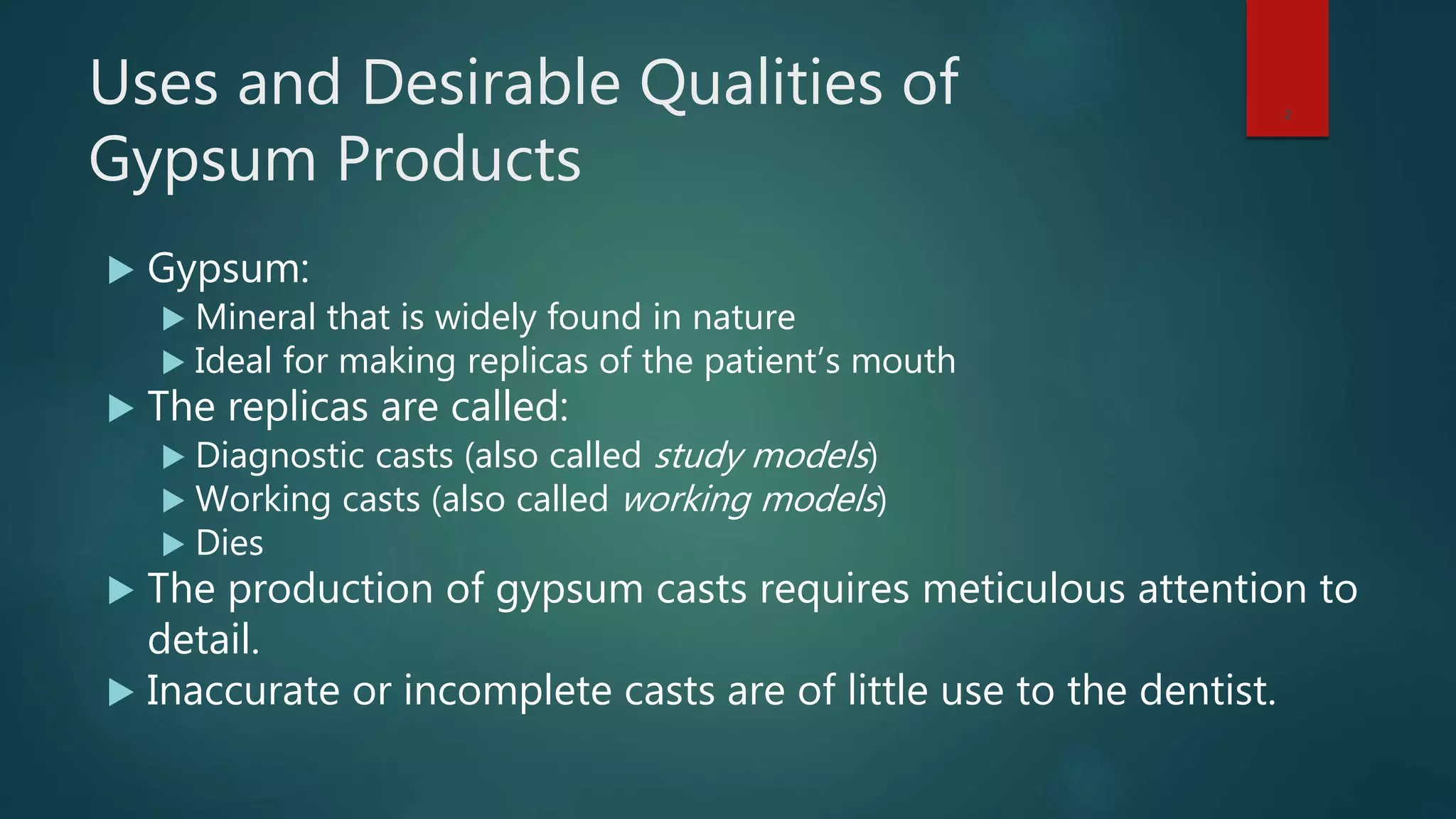 Chapter 16: Gypsum | PPTX