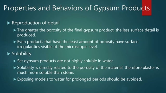 Chapter 16: Gypsum | PPTX | Dental Health | Diseases and Conditions