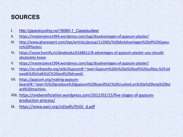 Gypsum | PPTX | Commodities | Economy