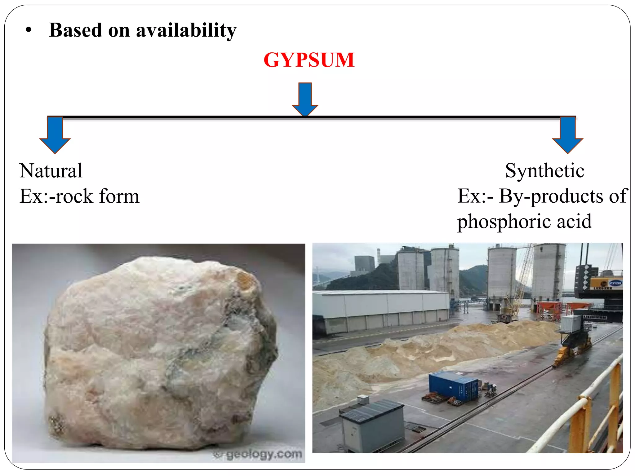 Gypsum and its products | PPTX
