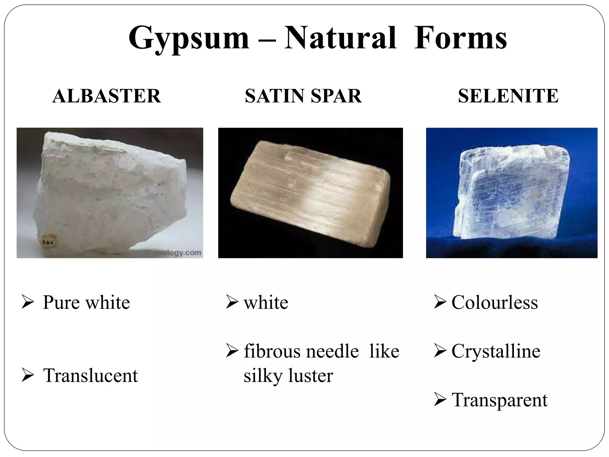 Gypsum and its products | PPTX