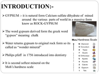 Gypsum and its products | PPTX
