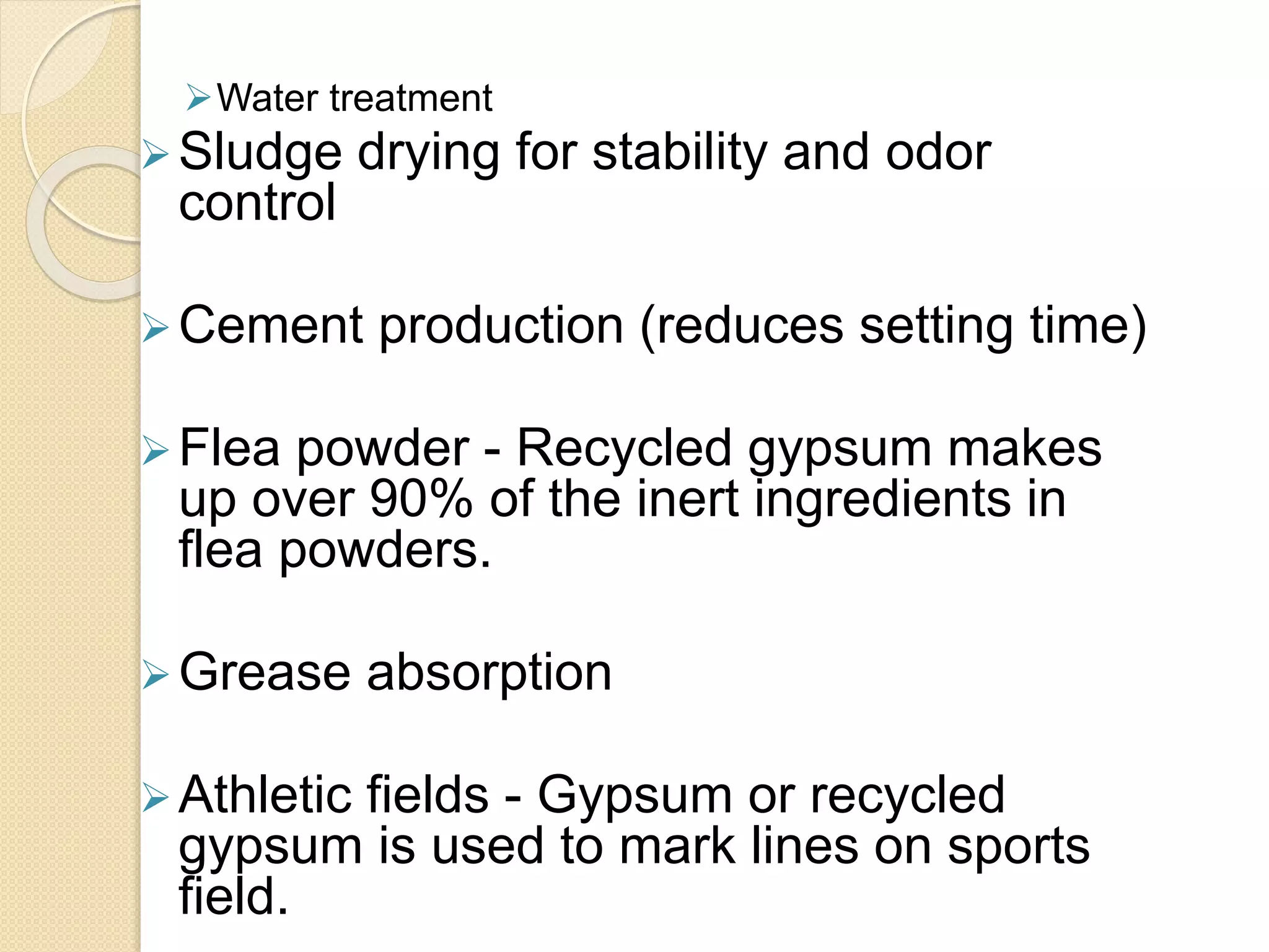 Gypsum and rubber use in building construction | PPTX