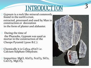 Gypsum as a costruction material | PPTX