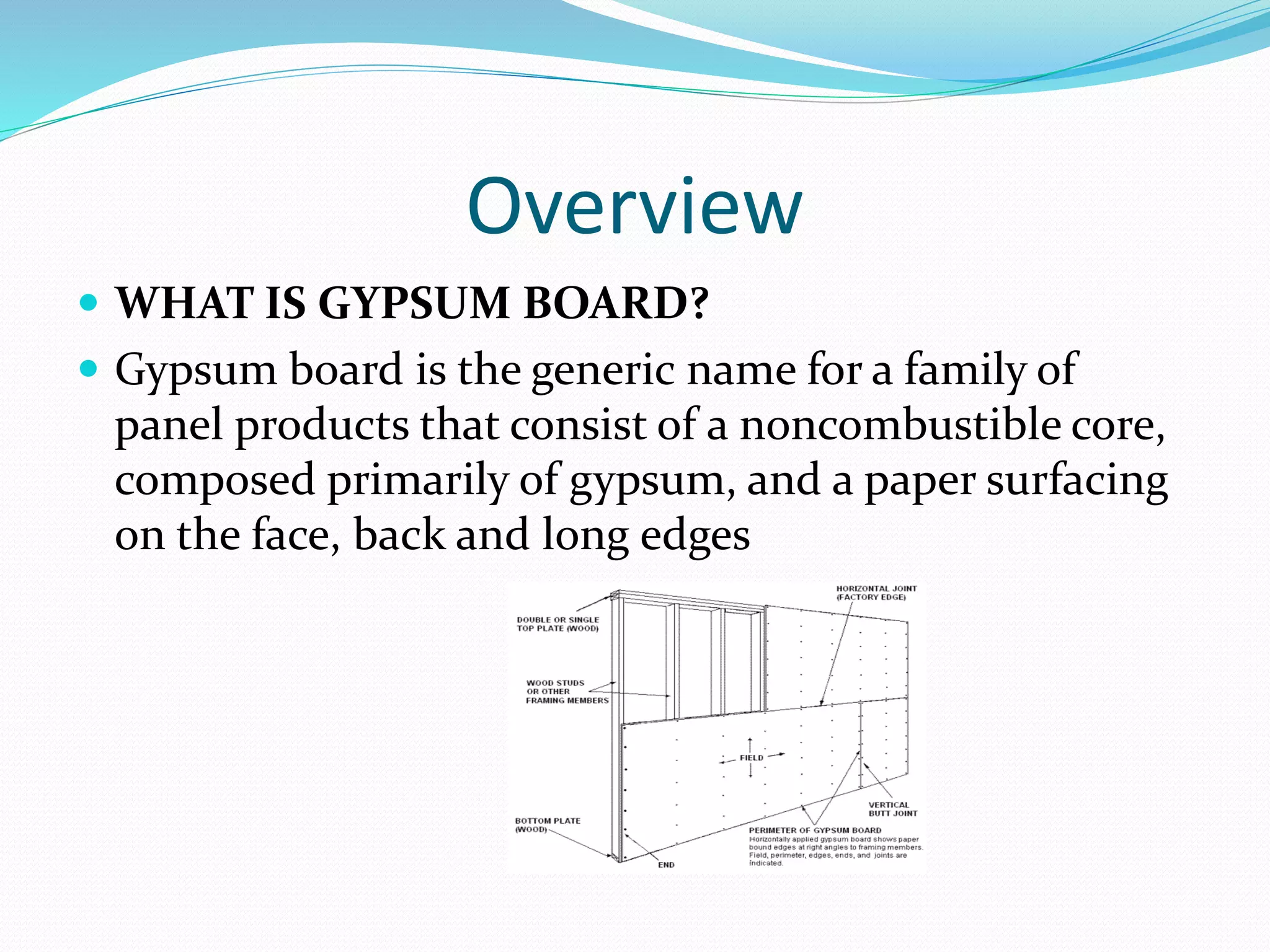 Gypsum board Introduction | PPTX