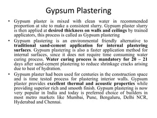 Gypsum Plastering.pptx | Geology | Science