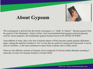 GYPSUM PLASTER | PPTX