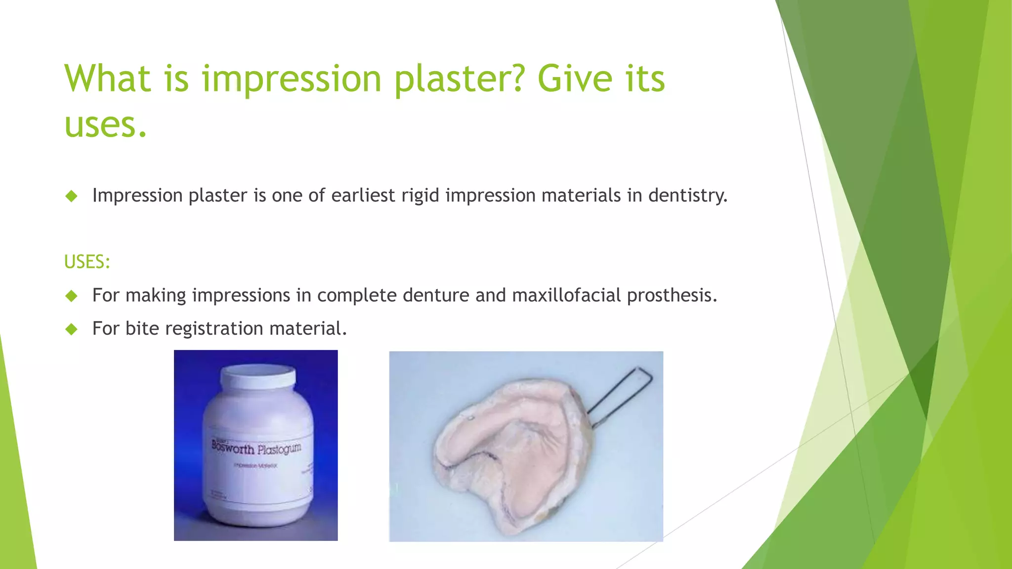 GYPSUM PRODUCTS DENTAL MATERIALS | PPTX