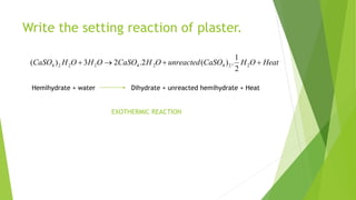 GYPSUM PRODUCTS DENTAL MATERIALS | PPTX