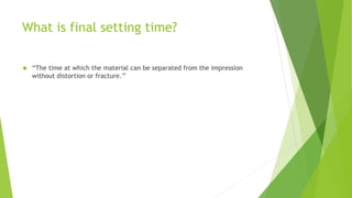 GYPSUM PRODUCTS DENTAL MATERIALS | PPTX