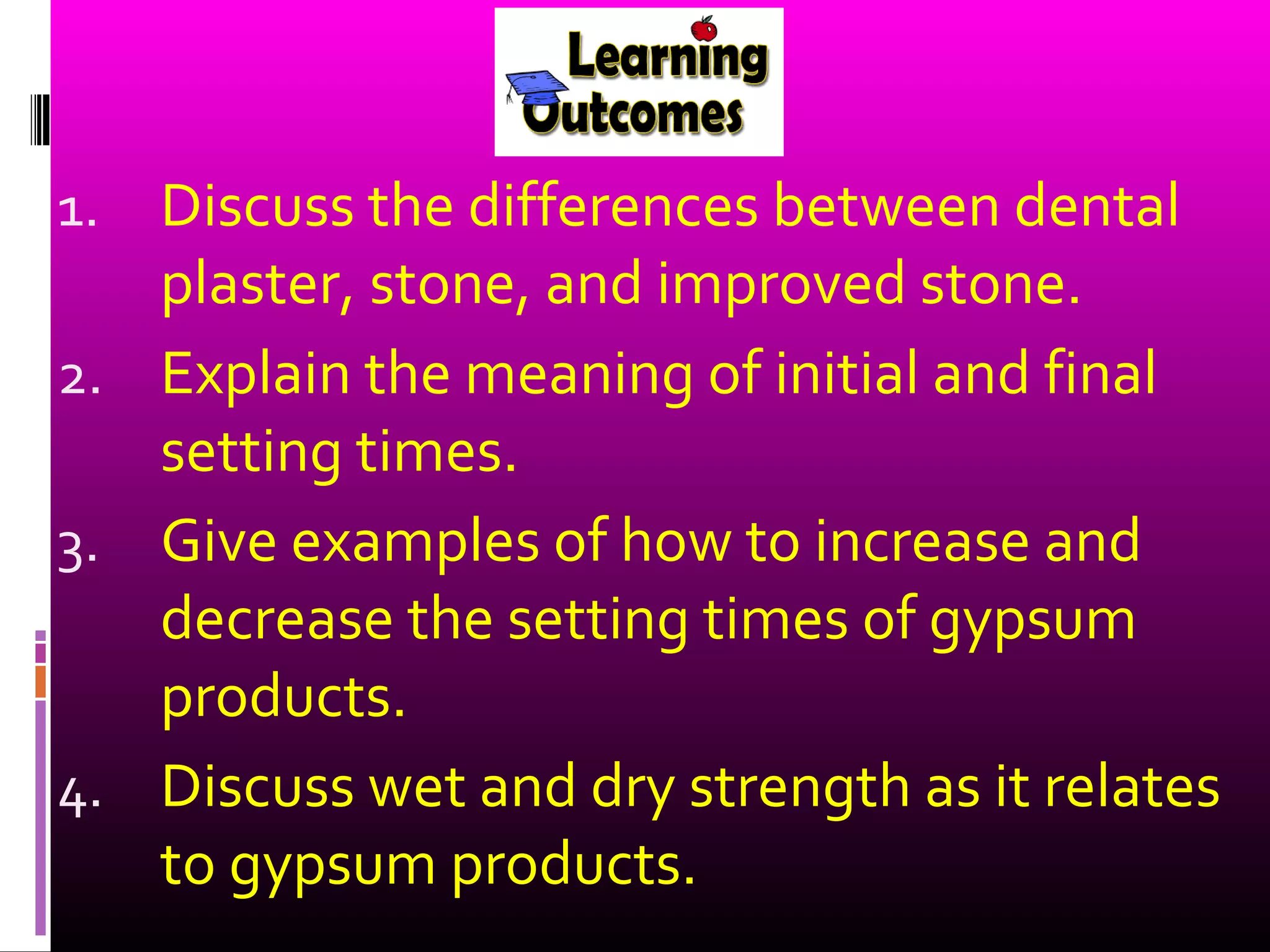Gypsum products | PPT