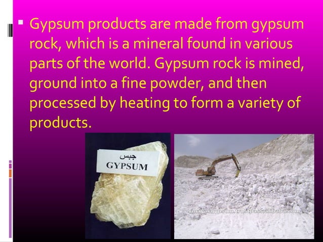 Gypsum products | PPT