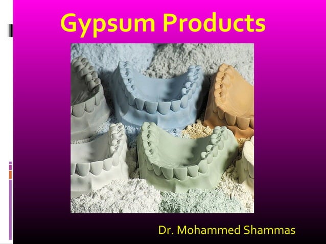 Gypsum products | PPT