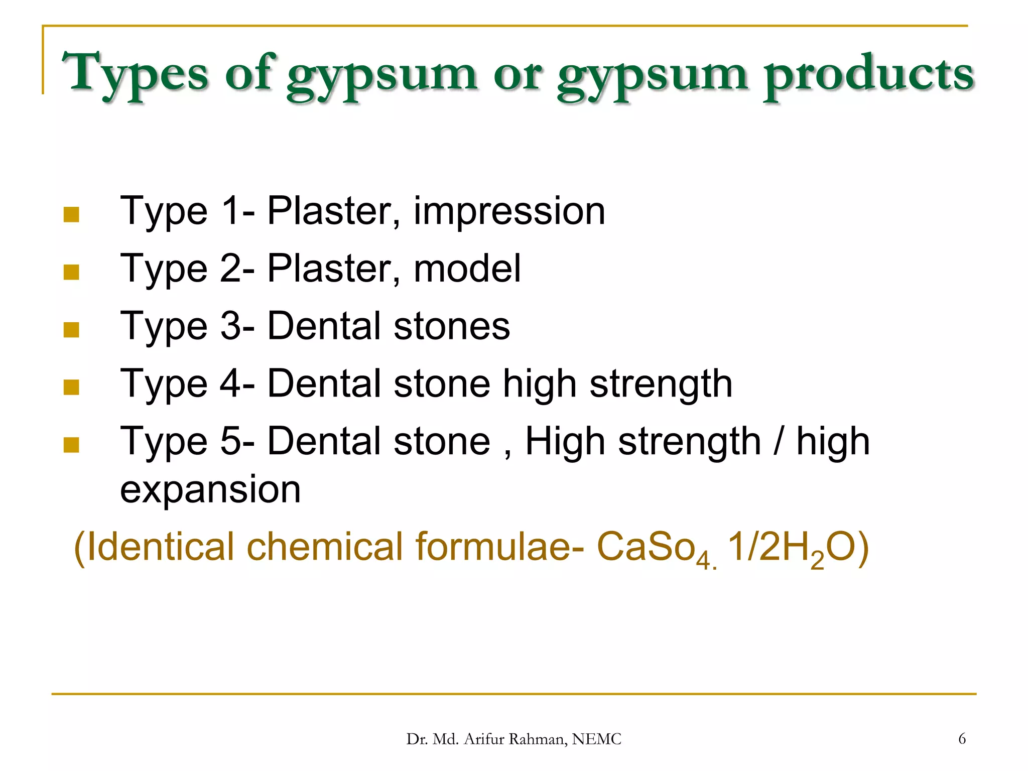 Gypsum products | PPSX