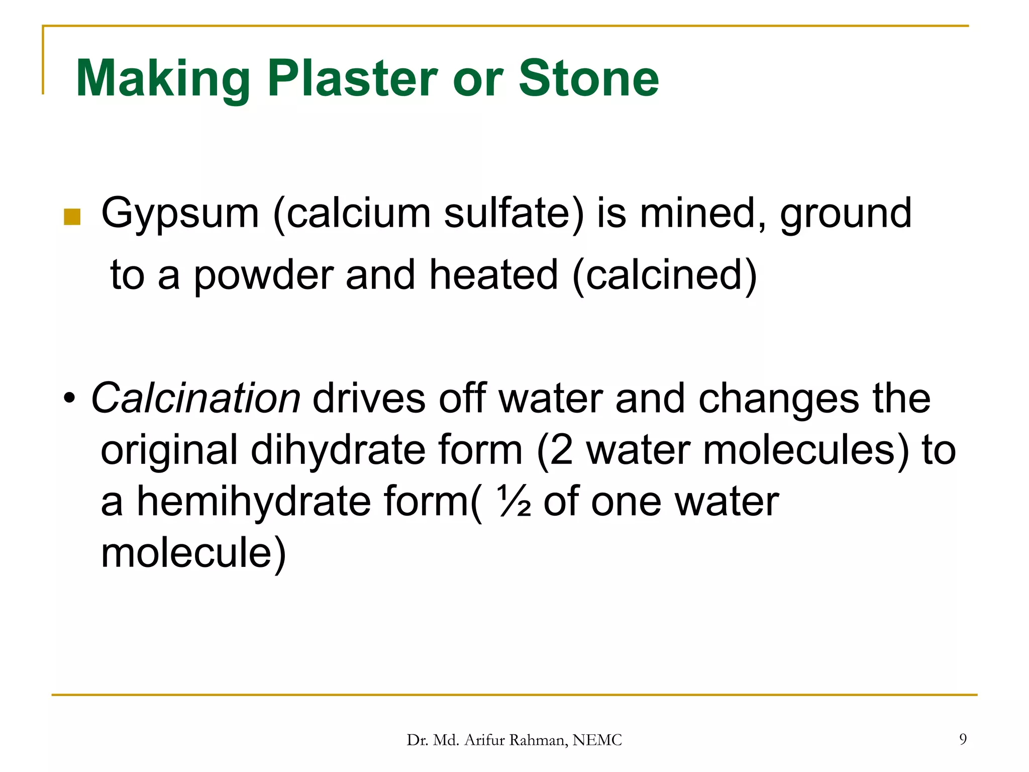 Gypsum products | PPSX