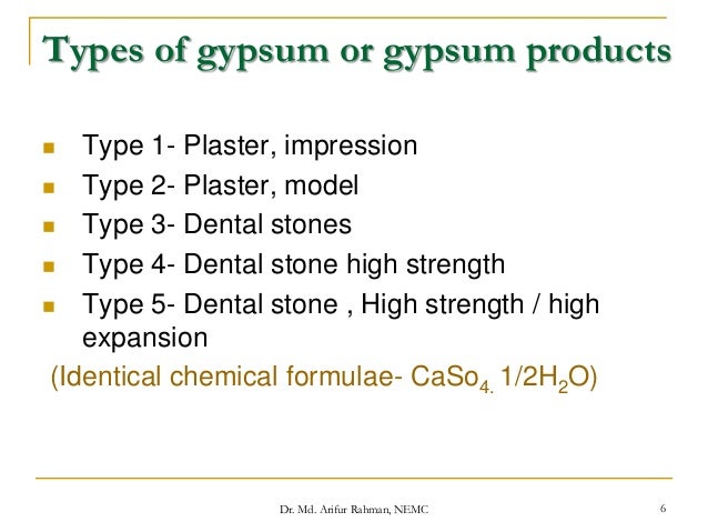 Gypsum products