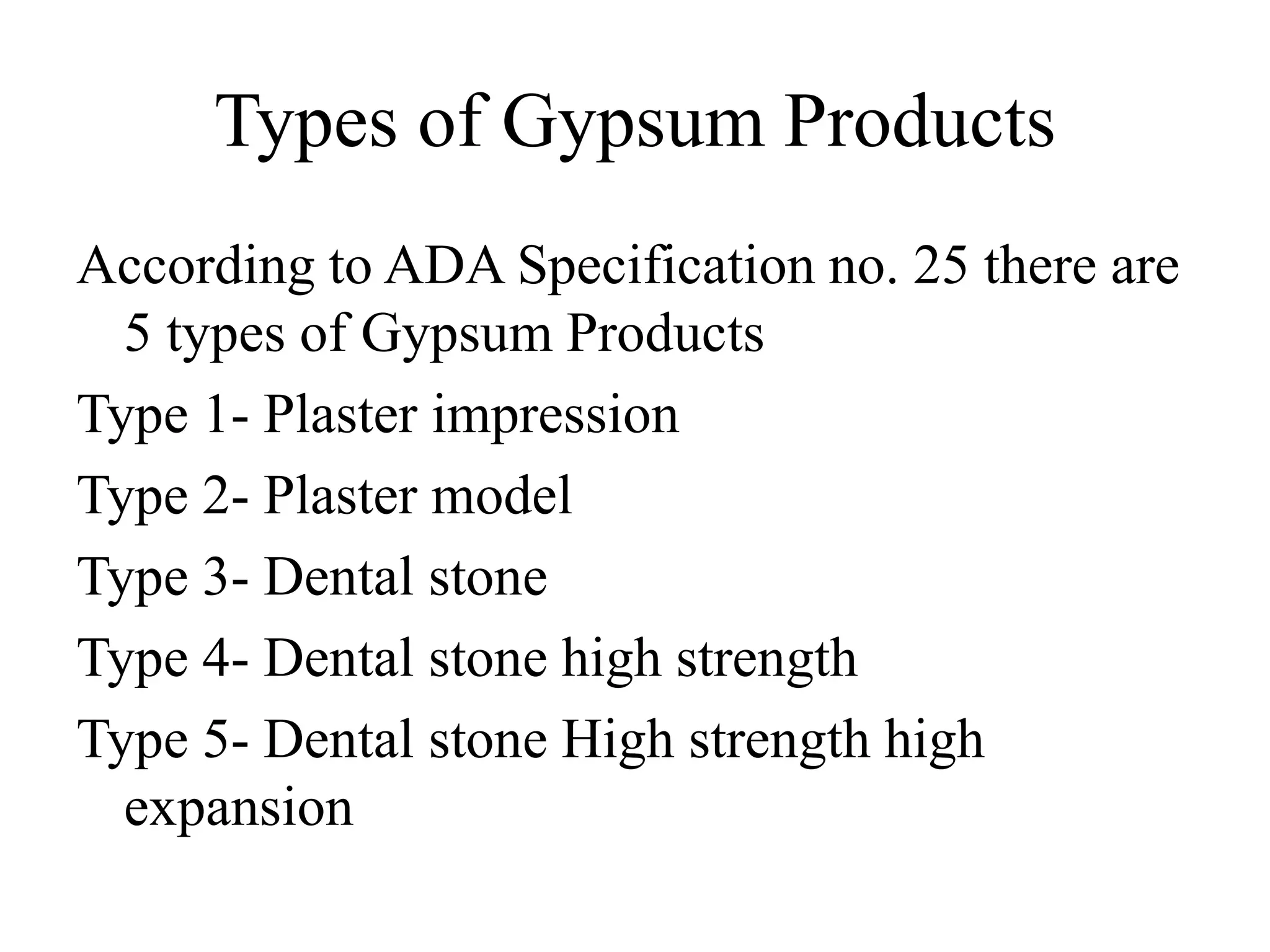 Gypsum Products | PPTX