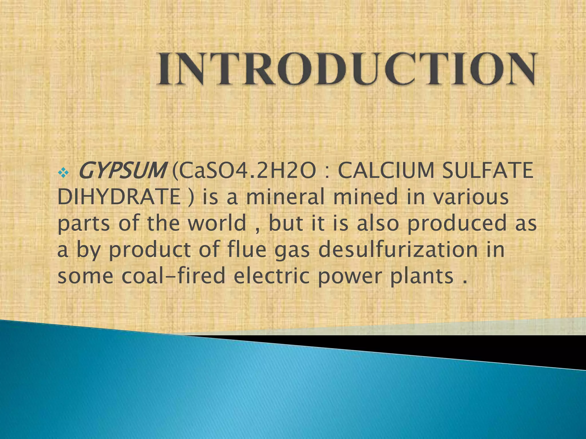 Gypsum products | PPTX