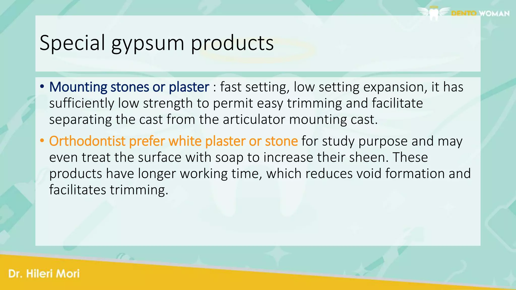 Gypsum products | PPTX