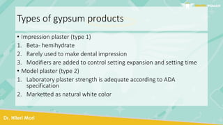 Gypsum products | PPTX