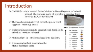 Gypsum products part -1 | PPTX