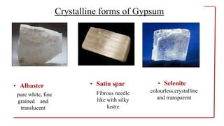 GYPSUM PRODUCTS AND ITS CLINICAL IMPLICATIONS | PPTX