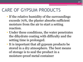 Gypsum products in dentistry | PPTX