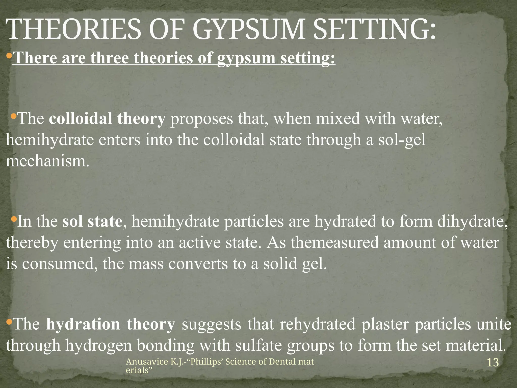 GYPSUM PRODUCTS in dental materials in prosthodontics | PPTX