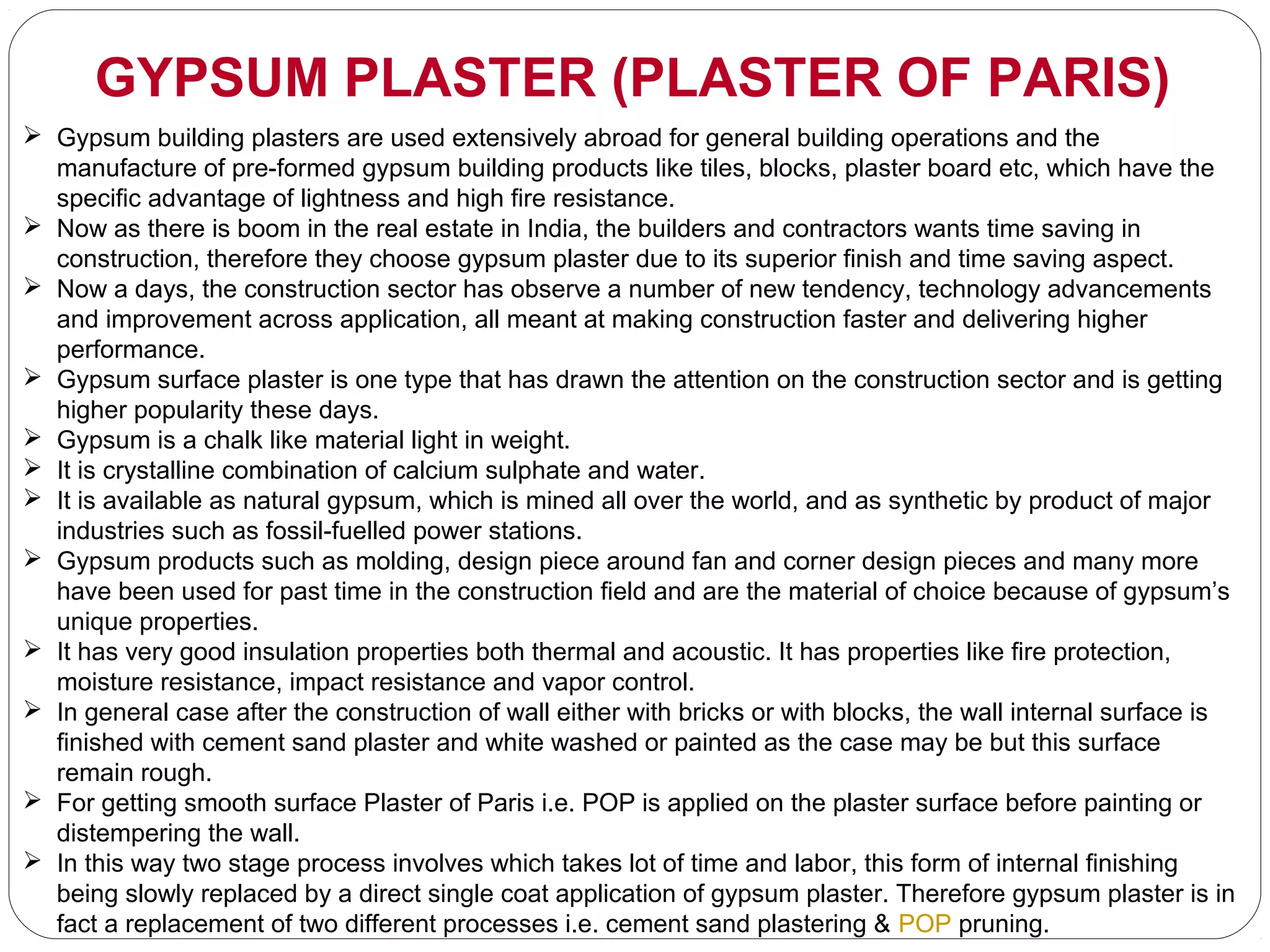 Gypsum Products | PPT