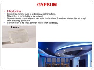 Gypsum Products | PPT
