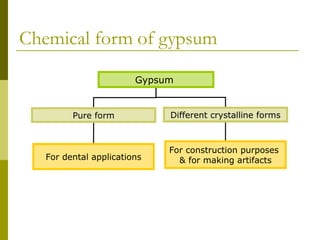 Gypsum and gypsum products in dentistry.ppt