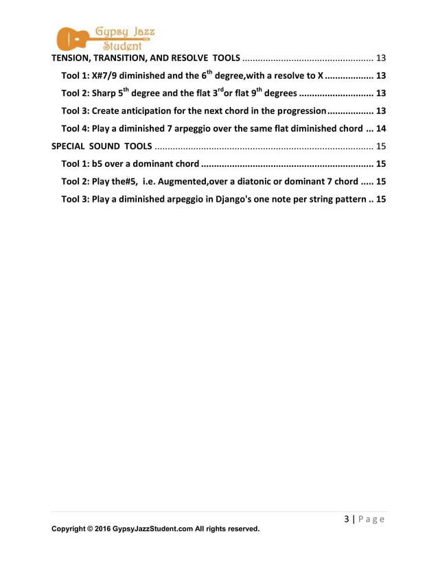 Gypsy jazz-student-lesson-fast-improvisation-tools | PDF