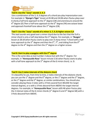 Gypsy jazz-student-lesson-fast-improvisation-tools | PDF | Jazz | Music