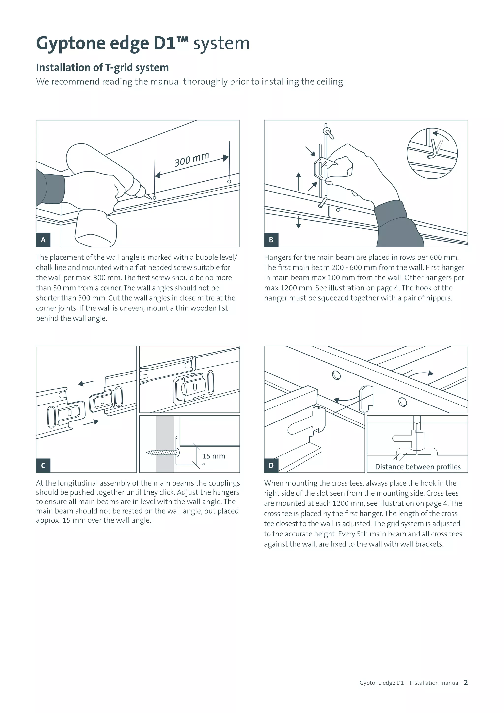 Gyptone edge d1 installation manual | PDF