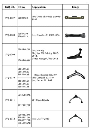 Gyq catalog jeep chrysler chery dodge ford 2017 | PDF