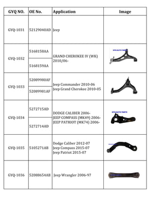 Gyq catalog jeep chrysler chery dodge ford 2017 | PDF