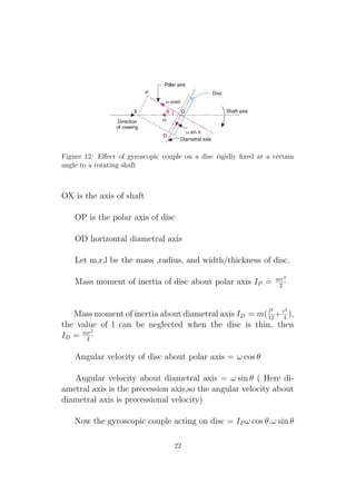 Mechanics of Machines (Gyroscopes) as per MGU syllabus | PDF