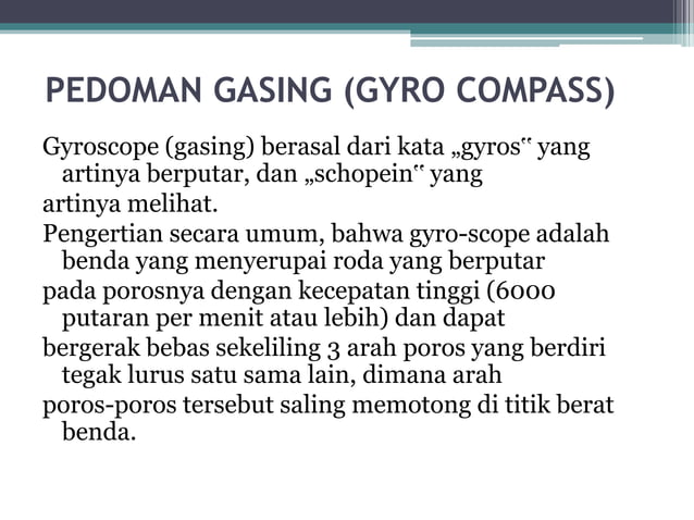 Gyro compass - kompas gasing | PPTX