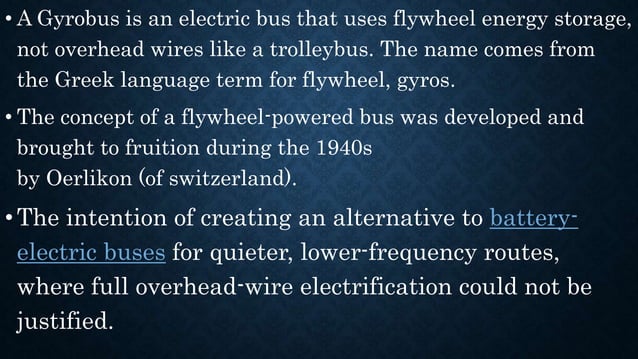 Gyro bus | PPTX | Rail Travel | Travel Type