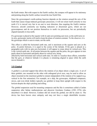 Theory of Gyrocompass | PDF