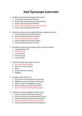Gyroscope Instrumen | DOCX