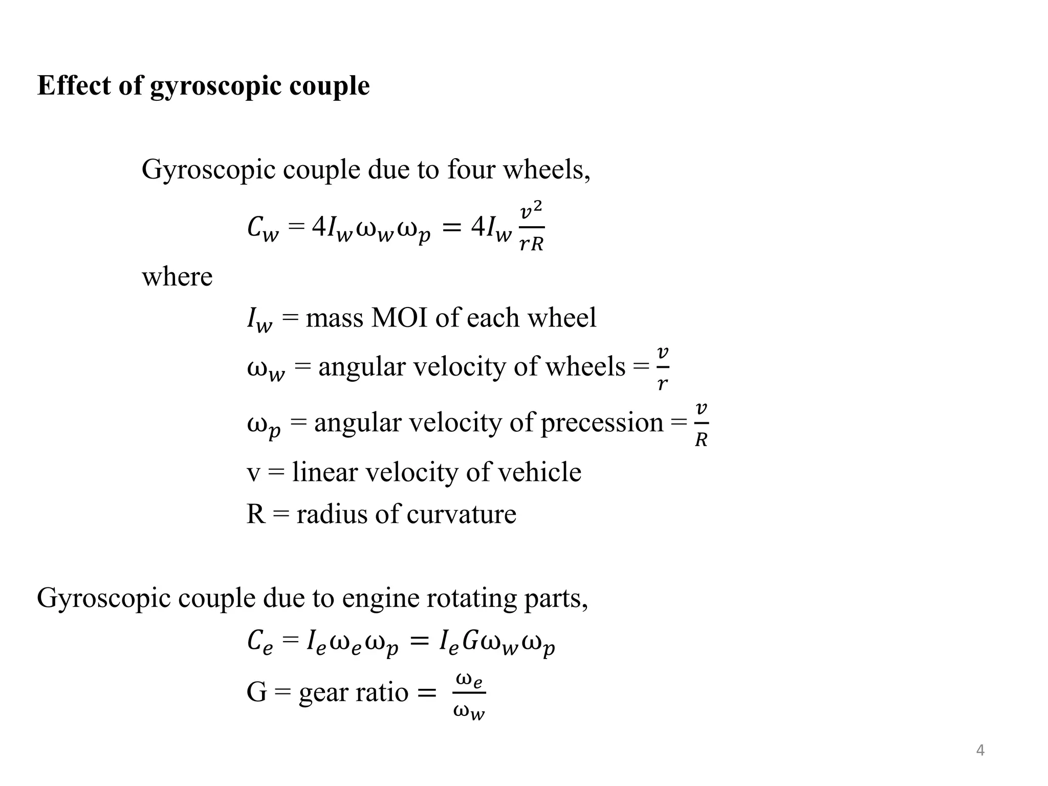 Gyroscopic effect on 4 wheelers.pptx