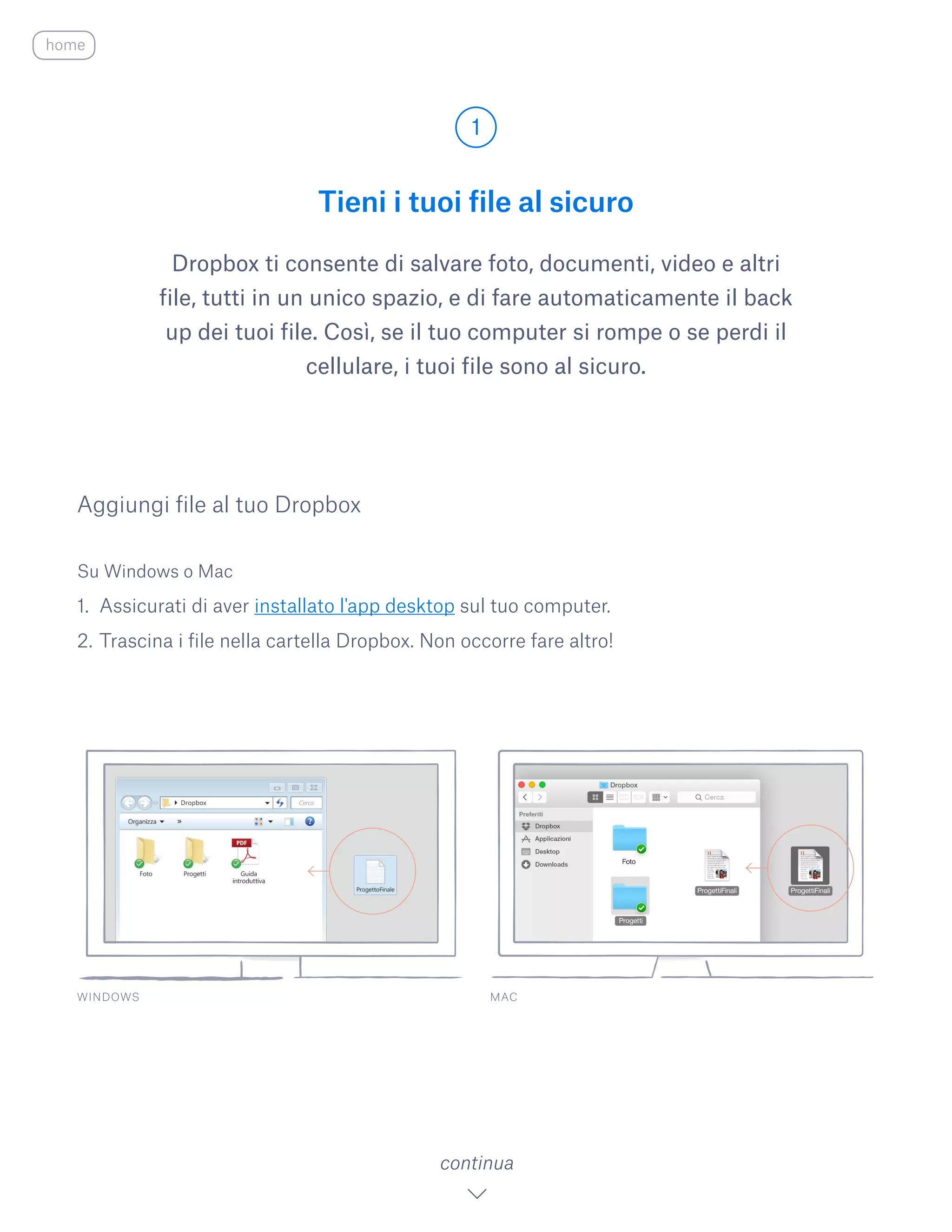 Guida introduttiva a dropbox | PDF